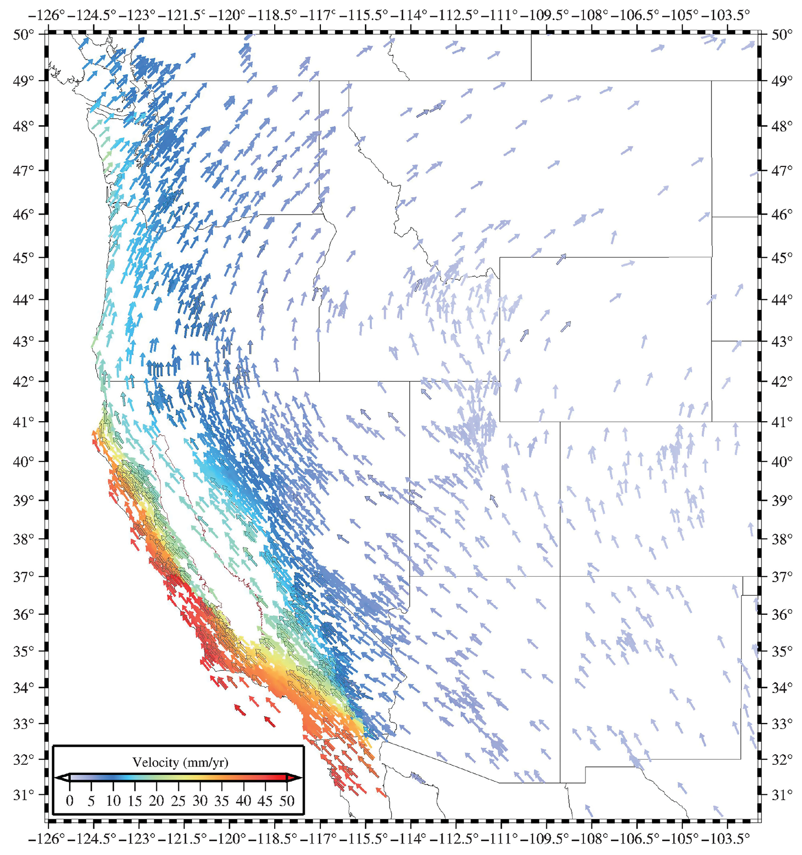 A new map of strain across the western US using GPS data – GAGE